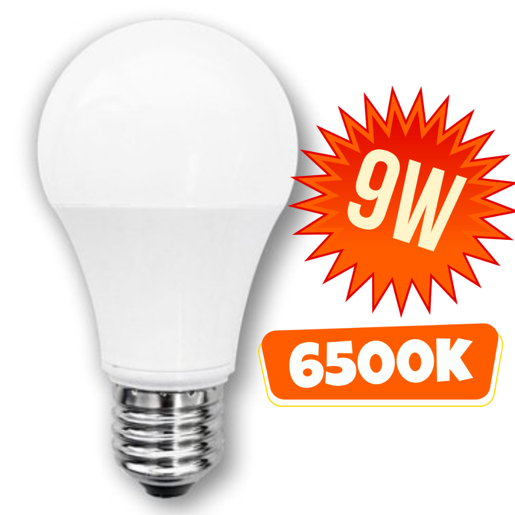 Lâmpada Led 9W Branco Frio Base E27 110V 220V Bivolt 6500K Lâmpada Luz ...
