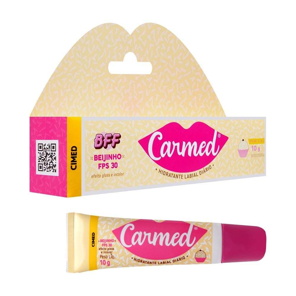 Hidratante Labial Carmed Fini Beijos Dentaduras Banana FPS30 Gloss | Shopee Brasil