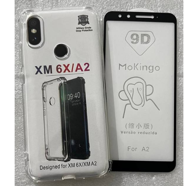 Capa Anti Impacto Transparente + Pelicula de Vidro 3D Full Cover para XIAOMI Mi A2 6X | Shopee ...