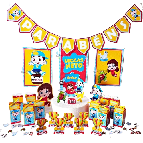 Kit só um bolinho Lucas Neto + Nome e idade | Shopee Brasil