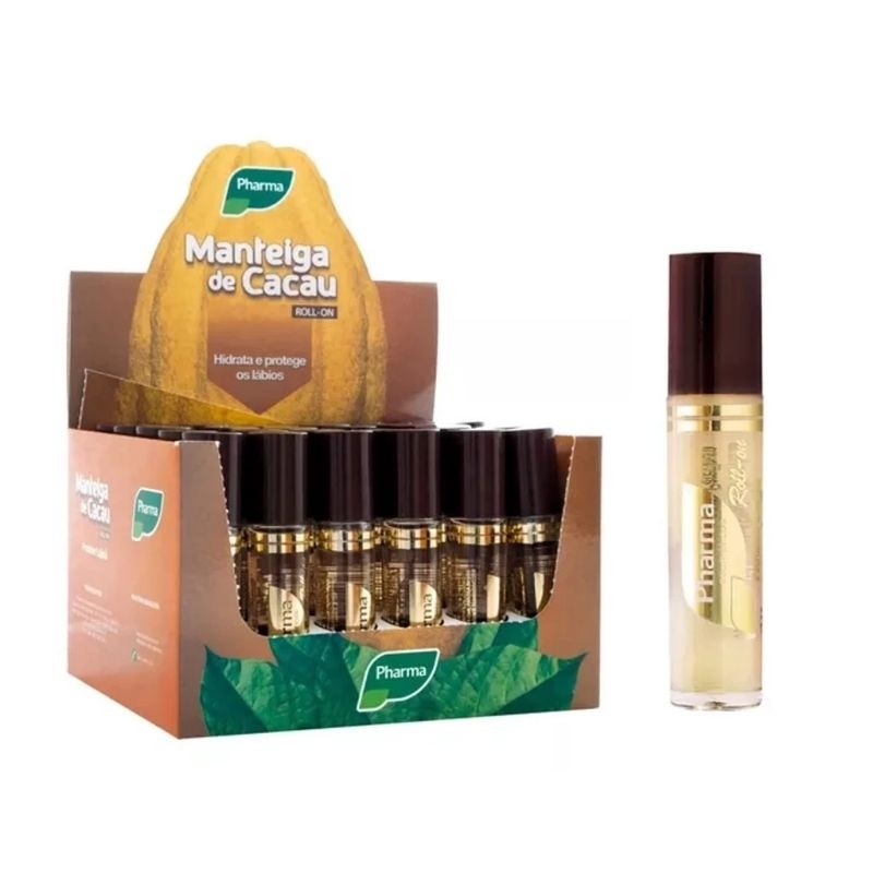 Protetor labial Manteiga de cacau Roll-on Pharma | Shopee Brasil