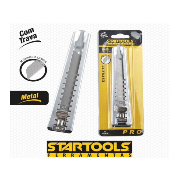 ESTILETE COM LAMINA DE METAL STARTOOLS AR0230 | Shopee Brasil