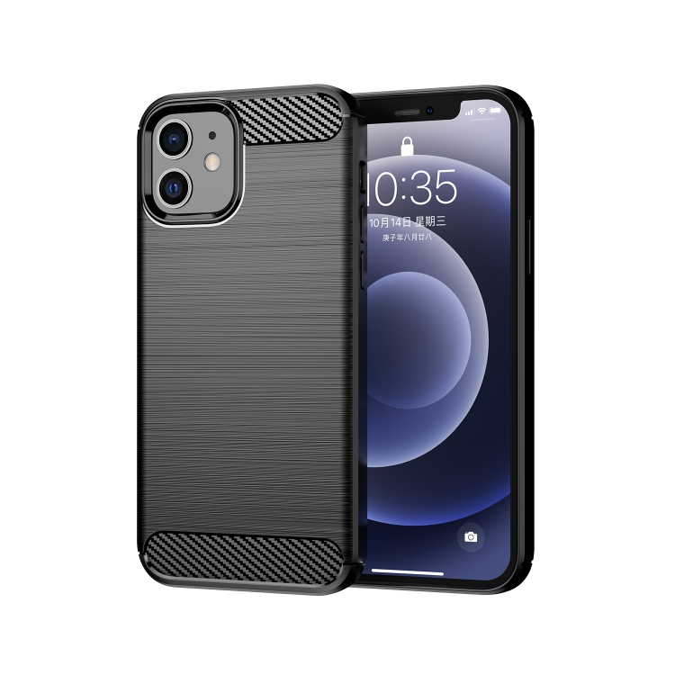Capa Para Apple iPhone 12 Mini (Tela 5.4) Carbon Fiber Leve Fina ...