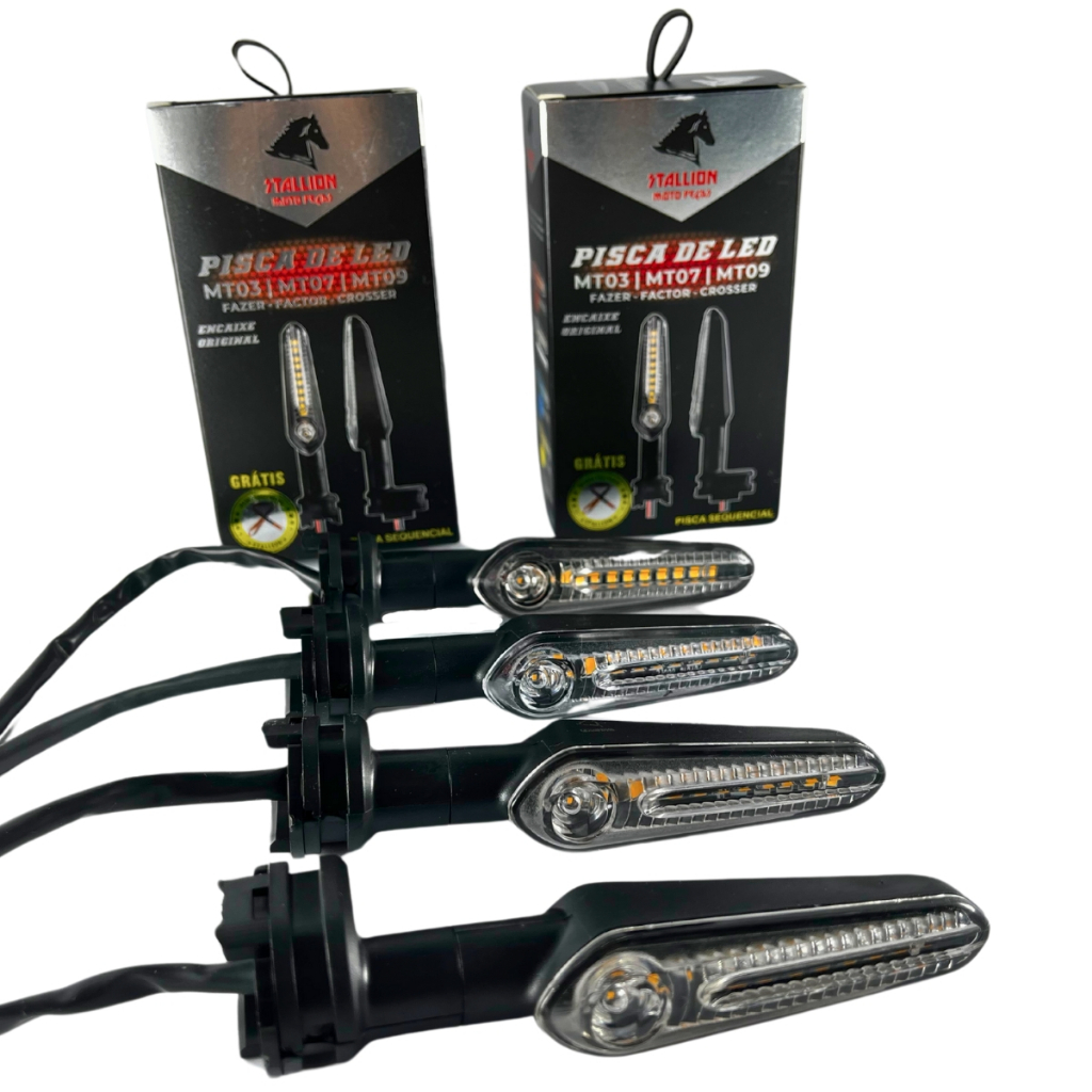 Kit 4 Pisca Led Seta Sequencial Mt03 Mt07 Mt09 Fazer Factor | Shopee Brasil