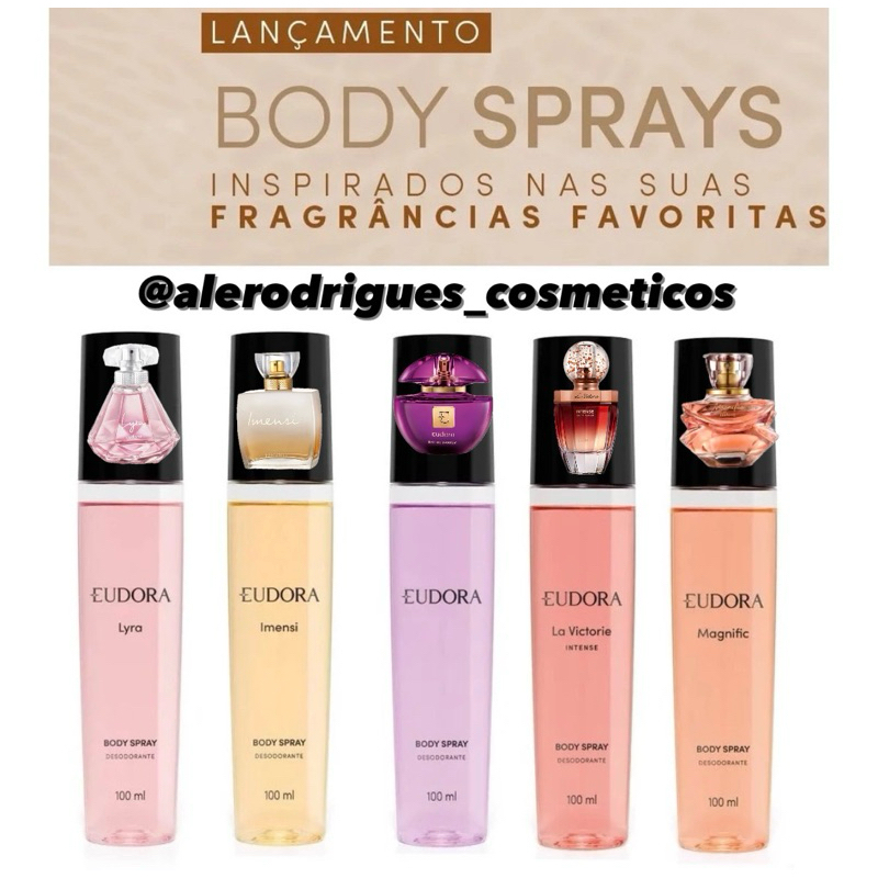 Body Spray Eudora La Victorie Intense,Lyra, Imensi, Eudora e o Magnific ...
