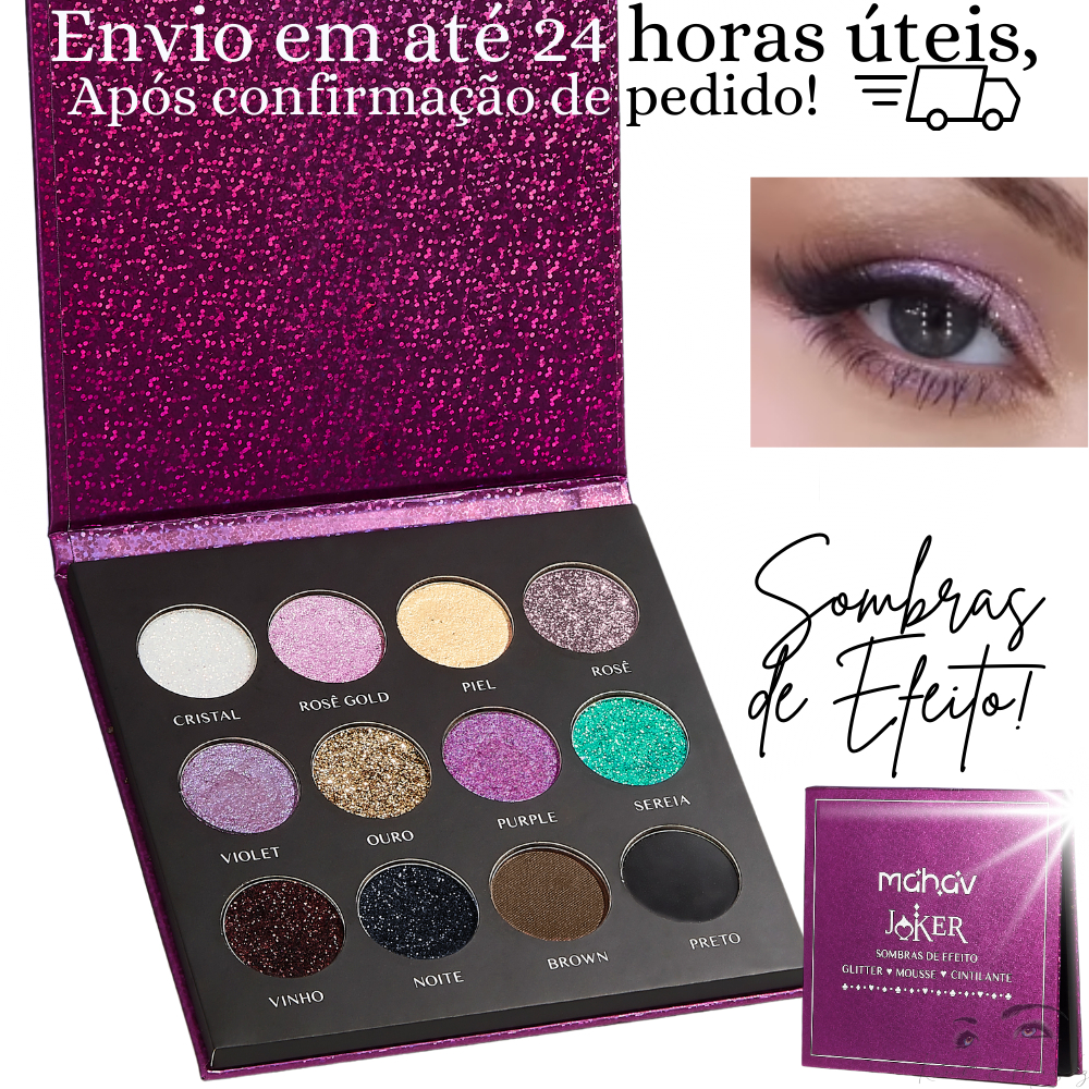 Paleta de Sombras Joker Mahav Sombras de Efeito | Shopee Brasil