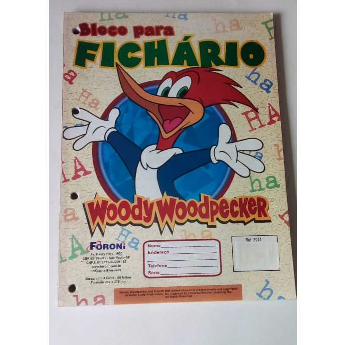 Refil Fichario Woody Woodpeckerpica Pau Shopee Brasil