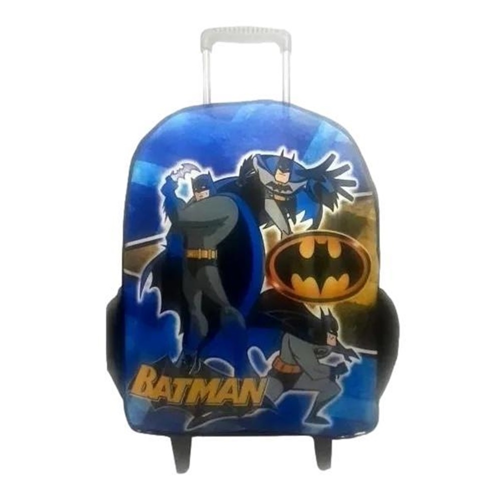 Mochila Com Rodinha Batman Em Lona- Meninos- Escolar | Shopee Brasil