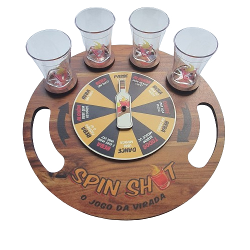 Jogo de Shot - Spin Shot Jogo da Virada + 4 Copinhos de 50 Ml | Shopee ...