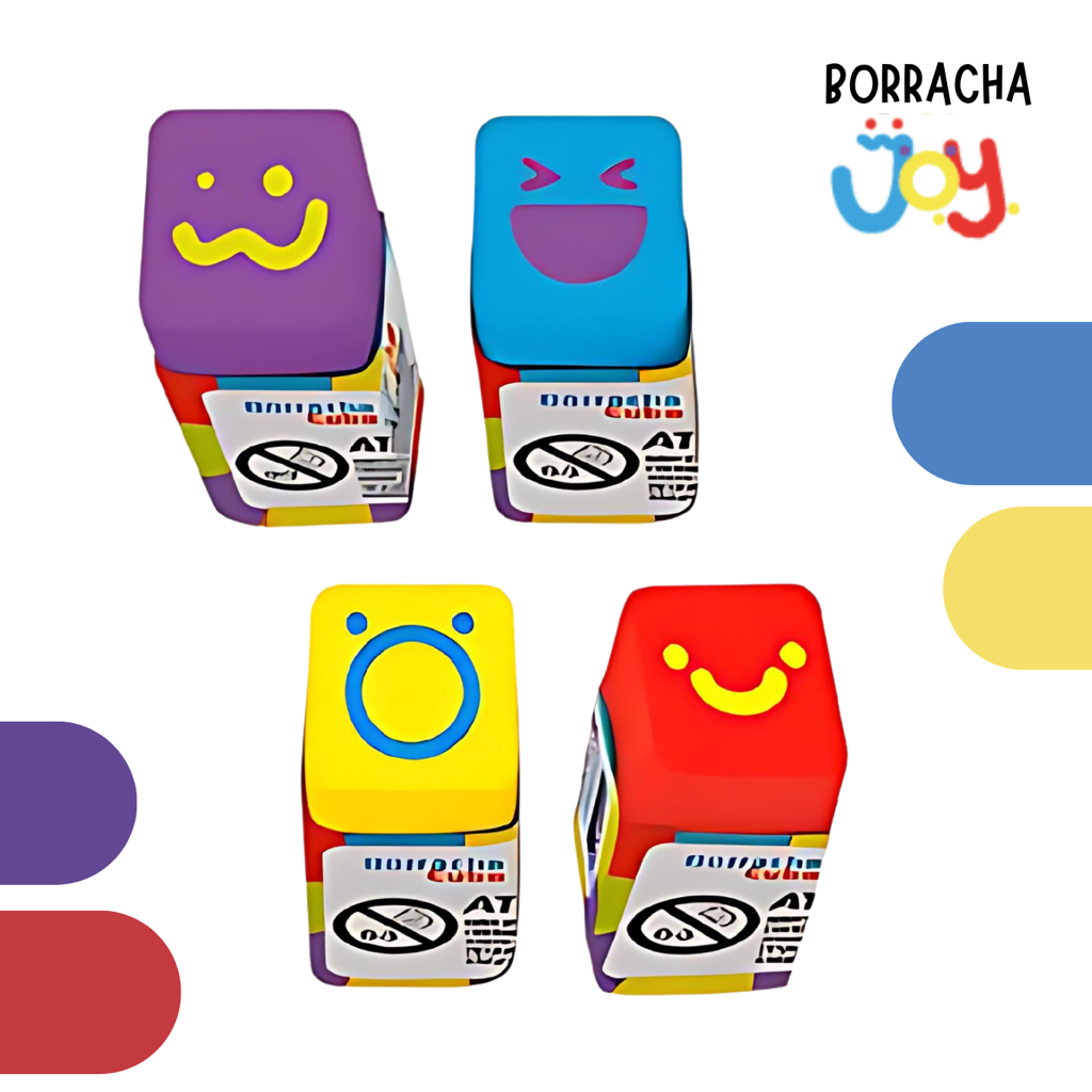 Borracha Cubo Color Joy - LEO&LEO | Shopee Brasil