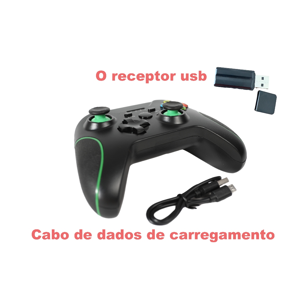 Controle Xbox One E Pc Sem Fio - Gamepad Manete Joystick Preto | Shopee ...