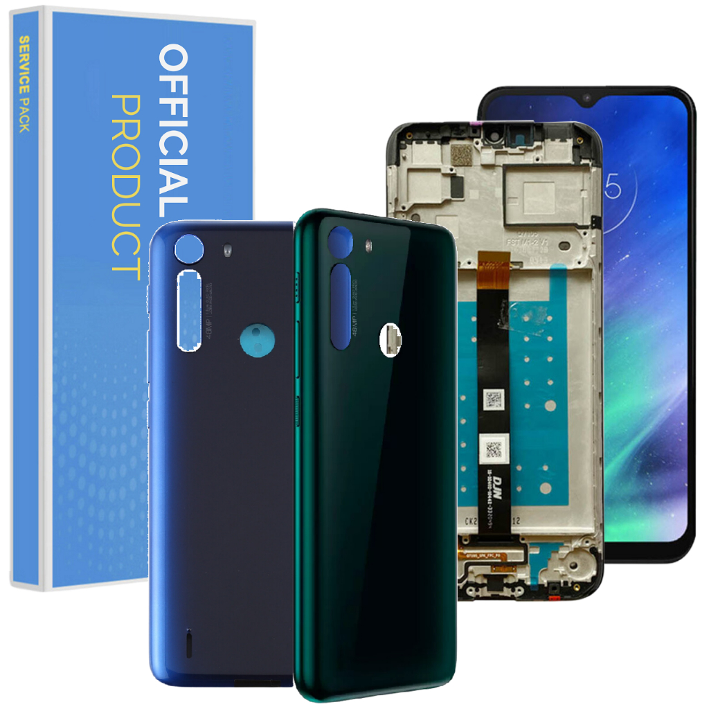 Tela Display Frontal Com Aro + Tampa Compatível Moto One Fusion XT2073 + 1 Ano Garantia ...