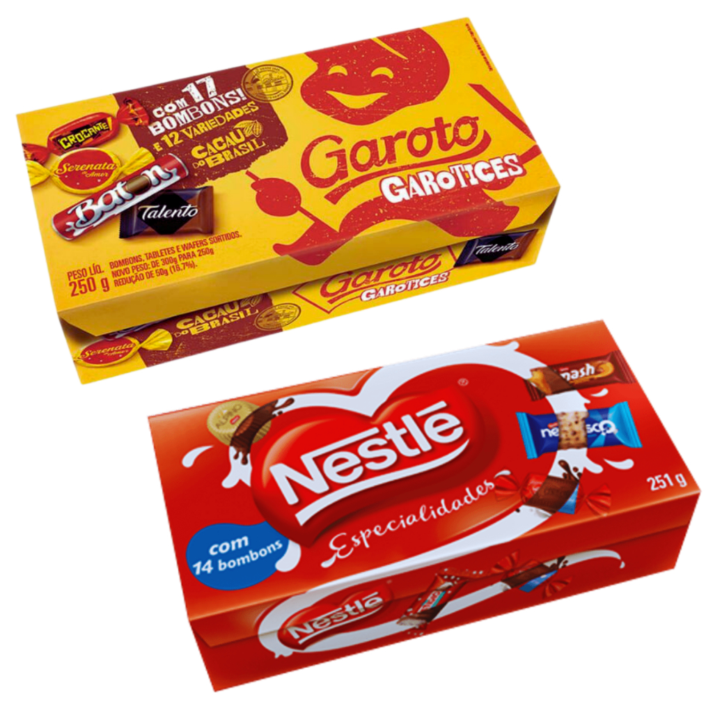 Caixa De Bombom Chocolate Nestlé Lacta Garoto Kit 2 Caixas 250g | Shopee Brasil