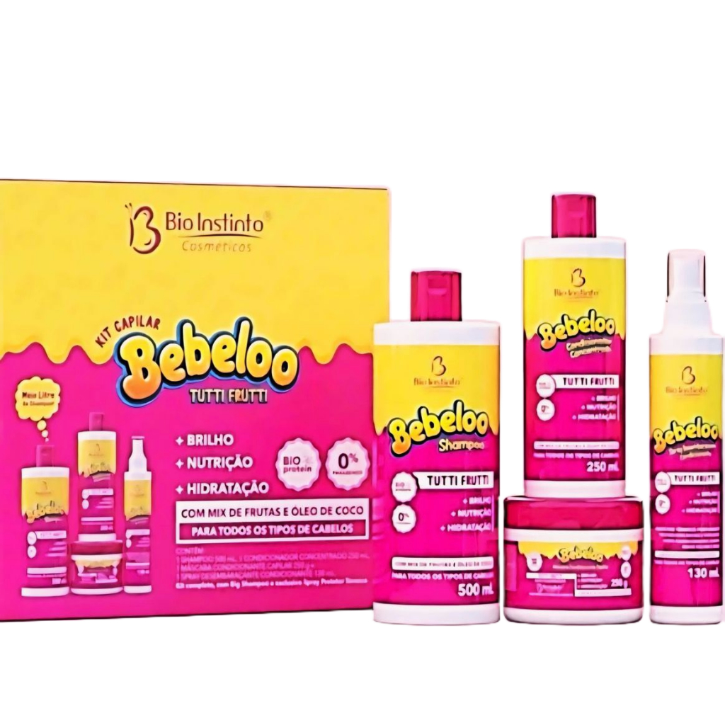Kit Capilar Babalu Bio Instinto Shampoo Condicionador Máscara Protetor ...