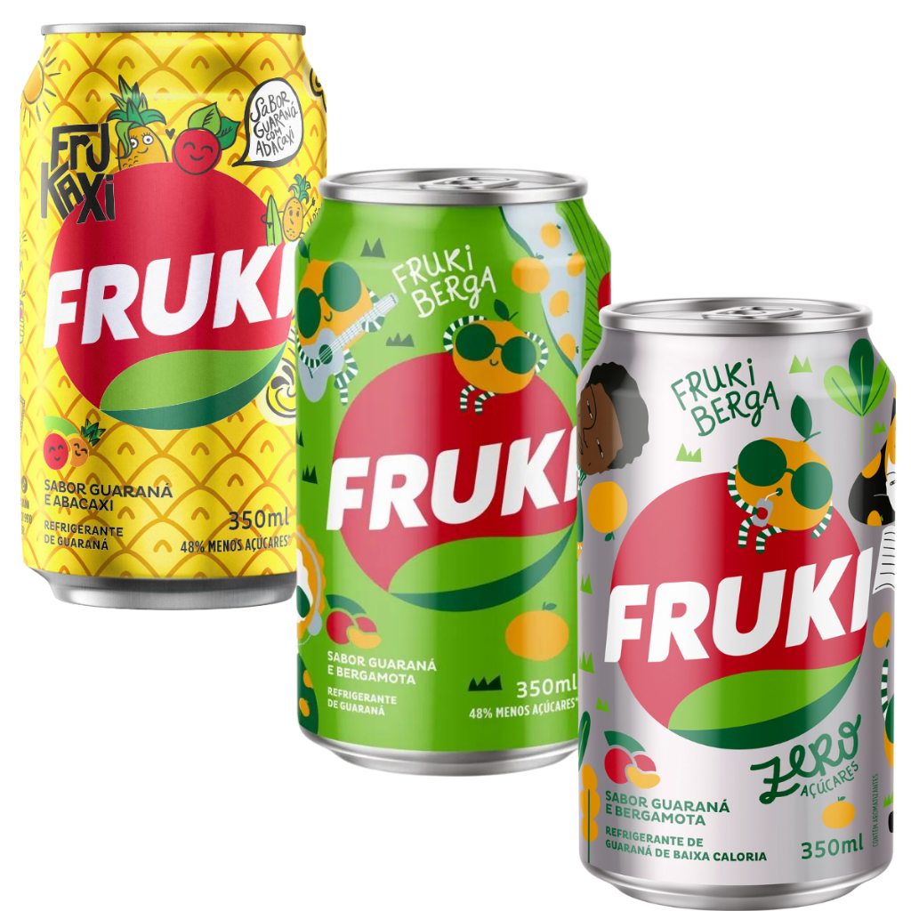 Refrigerante Lata Fruki Fardo Sabores Fruki Bergamota Fruki Laranja 12 ...