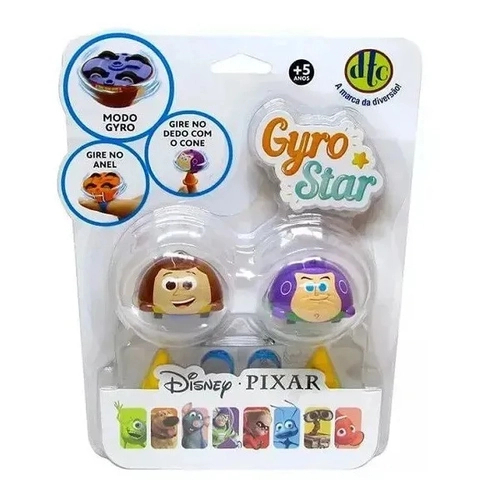Gyro Star Disney/Pixar Pião de Batalha DTC - Pack c/ Unidades [Woody ...