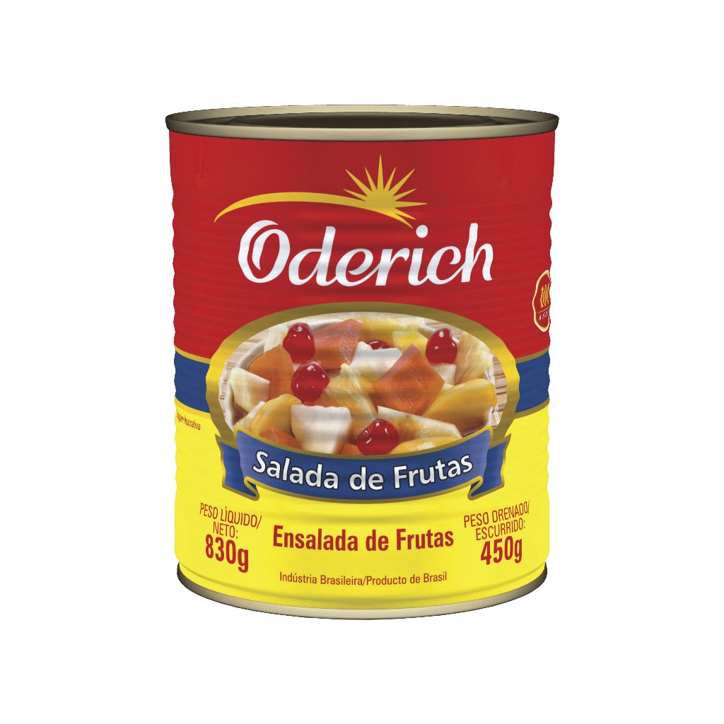 Salada De Frutas Em Conserva Oderich 830g Lata | Shopee Brasil