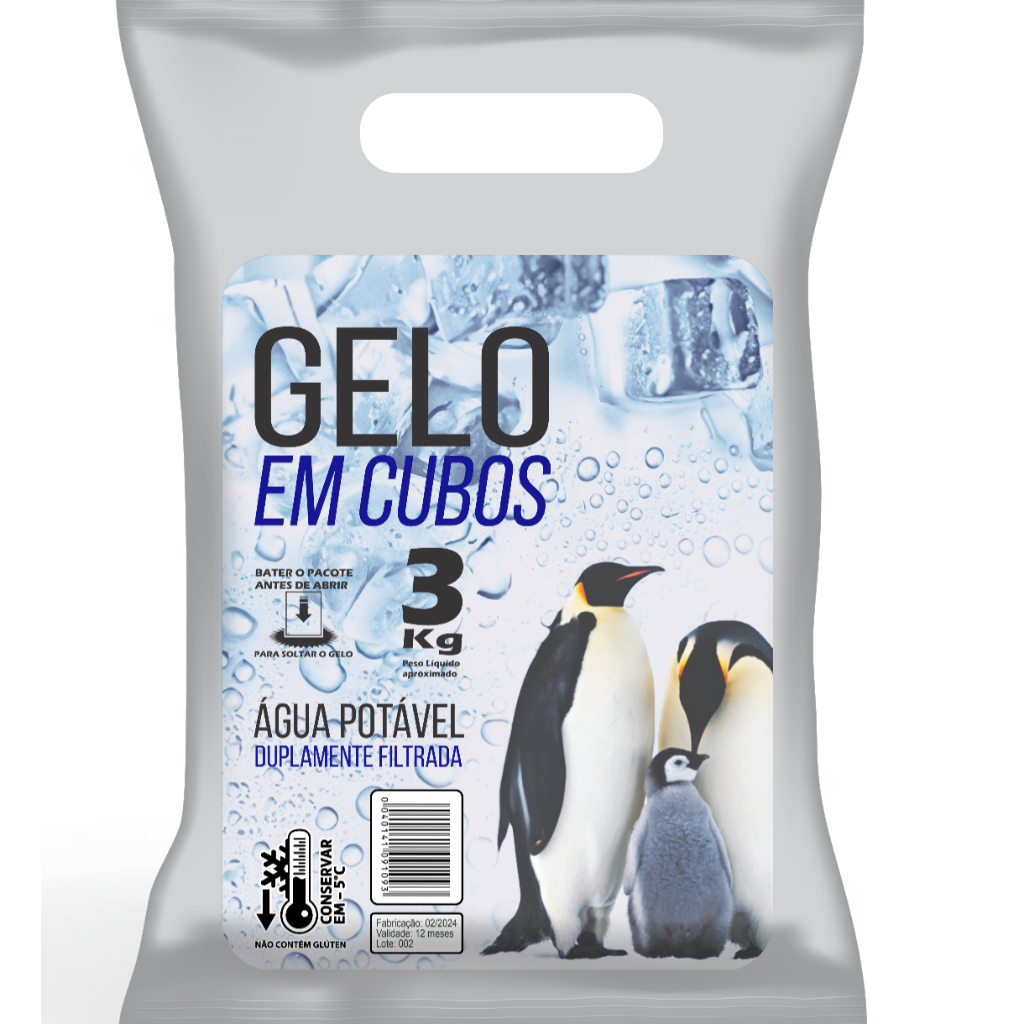 Saco Para Gelo em Cubo Universal 3KG c/Alça 1000unid | Shopee Brasil