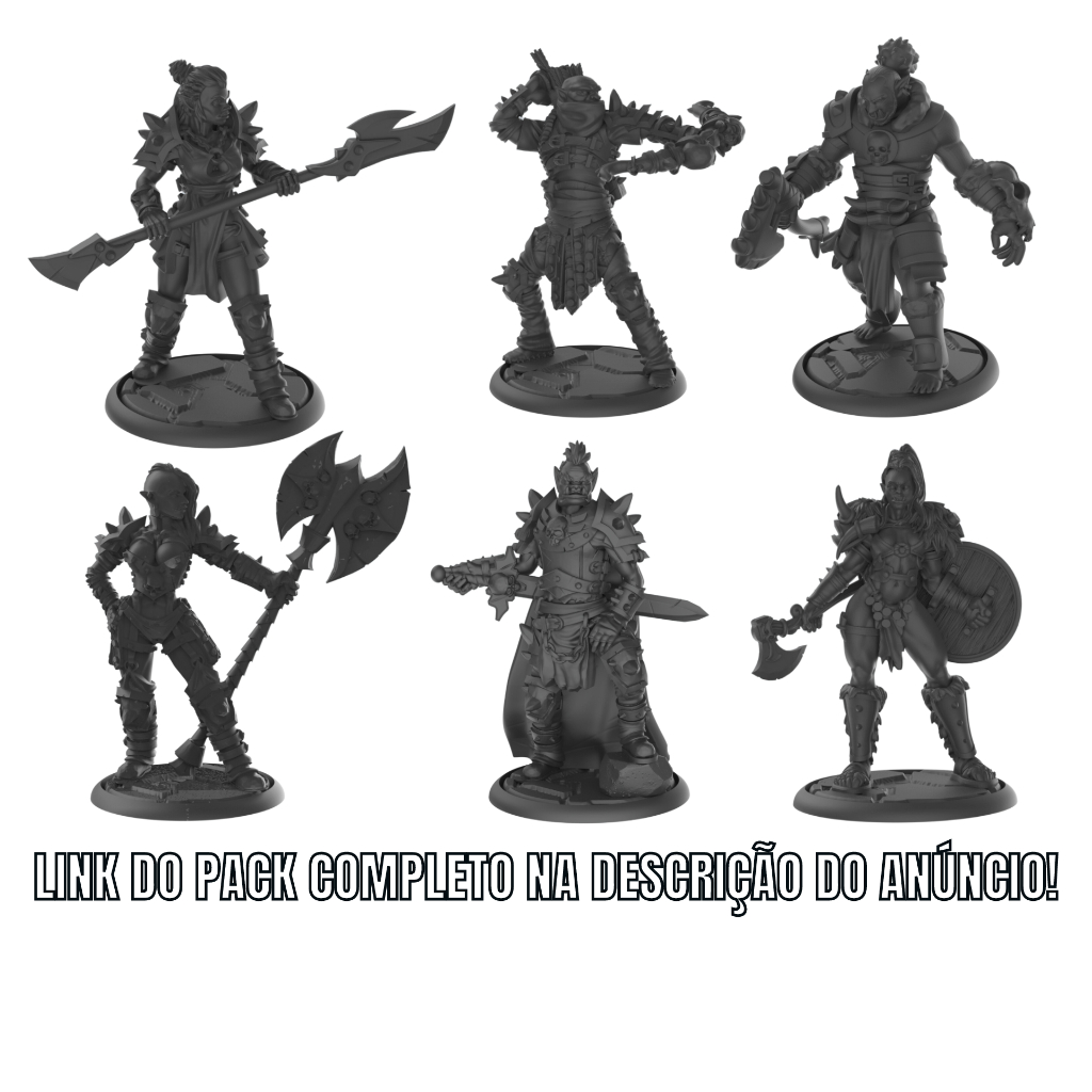 Miniaturas Rpg Orc Personagens Dungeons And Dragons D&d - Faz a Boa!