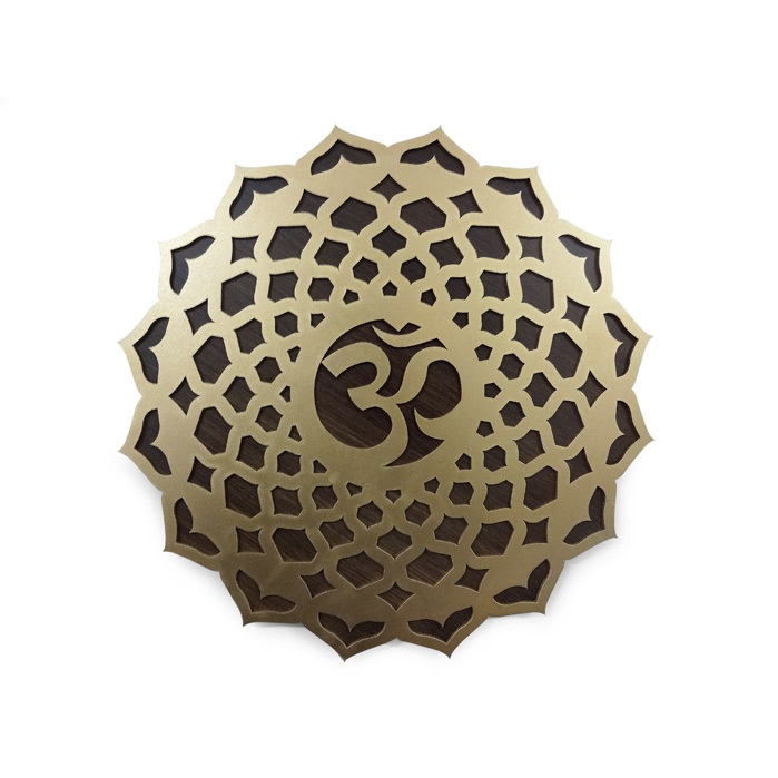 Quadro Sahasrara Mantra Om Aum Sétimo Chakra Em MDF Texturizado 60x60cm ...