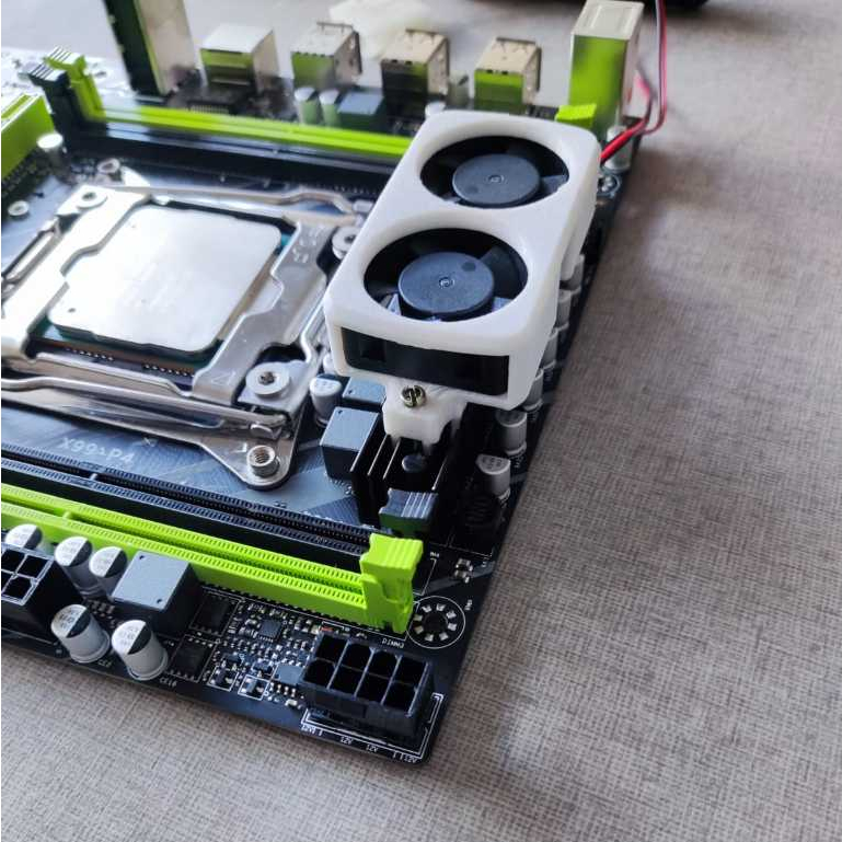 Cooler VRM Suporte de Dissipação Ativa com 2 Fans para Placa Mãe X99 ...