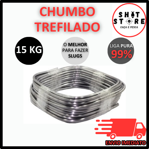 Chumbo Trefilado (15 Kg) LIGA PURA PREMIUM 99% - Fio de chumbo para ...