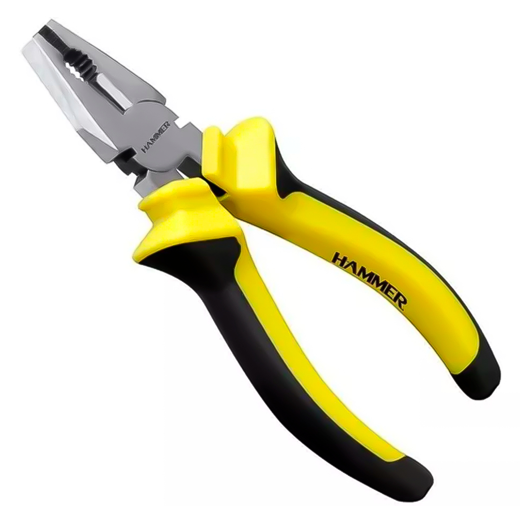 Alicate Universal 8Pol. Cabo Emborrachado Hammer Profissional | Shopee Brasil