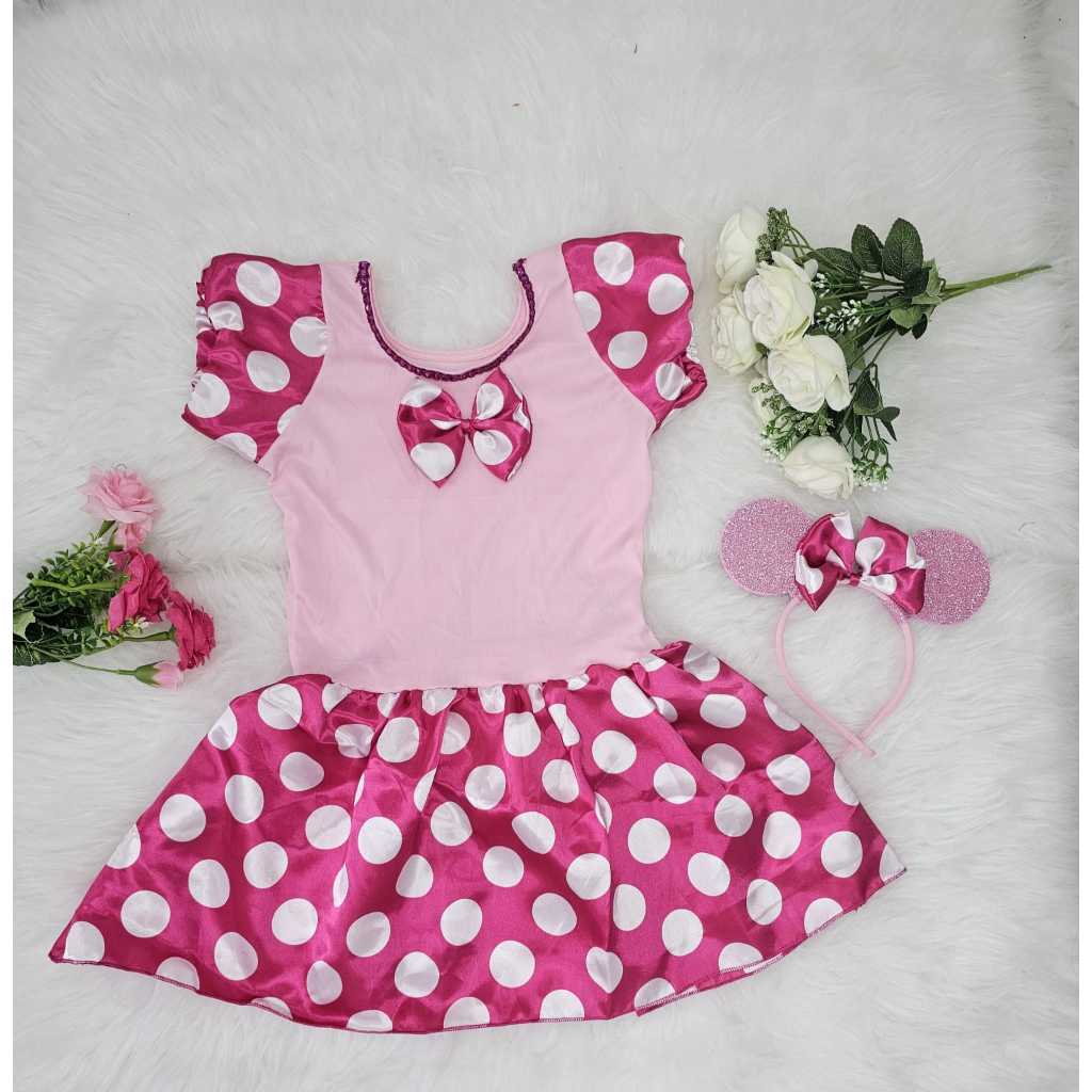Fantasia Minnie Rosa | Shopee Brasil