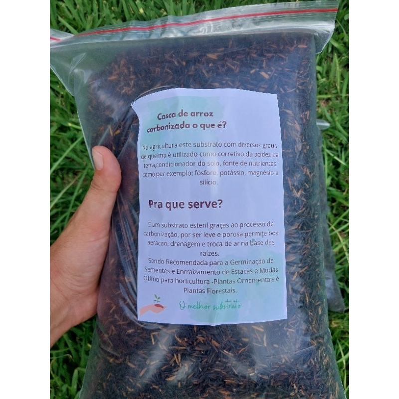 CASCA DE ARROZ CARBONIZADA 10L | Shopee Brasil