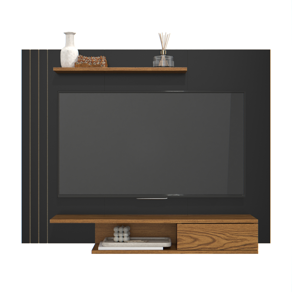 Painel Para TVs Smart de até 32 Polegadas com Prateleiras e Nicho Otto ...
