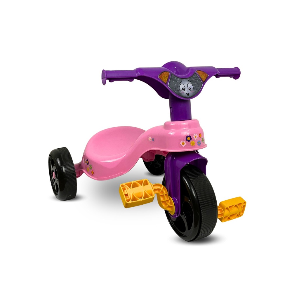 Triciclo Infantil Simples para Meninas Rosa Motoca para Crianças a ...