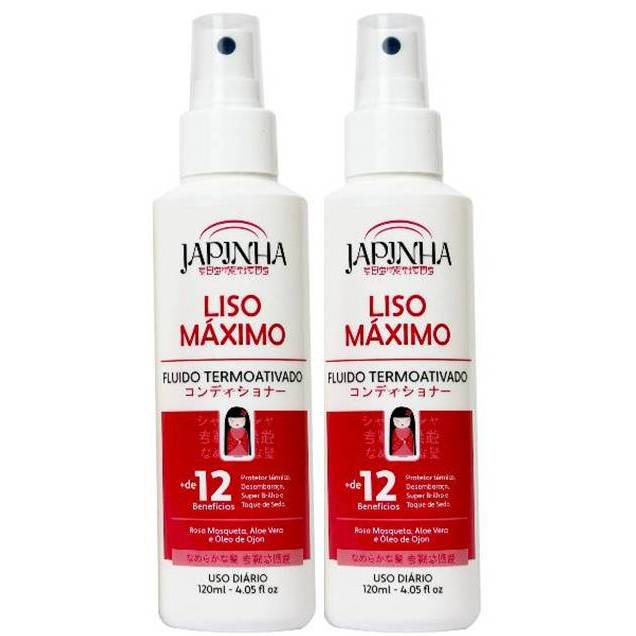 2 - SPRAY LISO MÁXIMO TERMO ATIVO JAPINHA 120ML KIT | Shopee Brasil