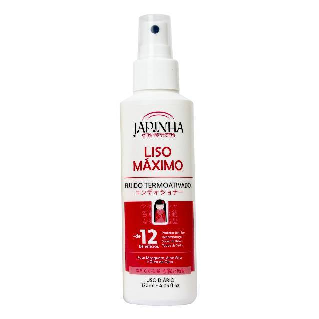 KIT COM 2 - SPRAY LISO MÁXIMO TERMO ATIVO JAPINHA 120ML | Shopee Brasil