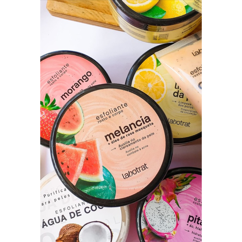 KIT ESFOLIANTE LABOTRAT E SABONETE LÍQUIDO MELANCIA,MORANGO E PITAYA ...