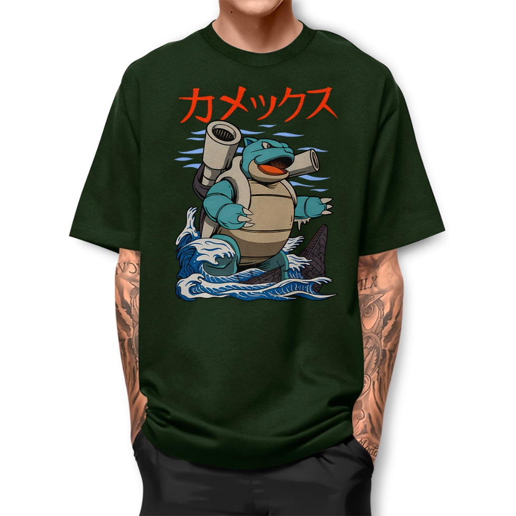 Camiseta Basica Blastoise Monster Kaiju 100% Algodao Manga Curta GPJ2 ...