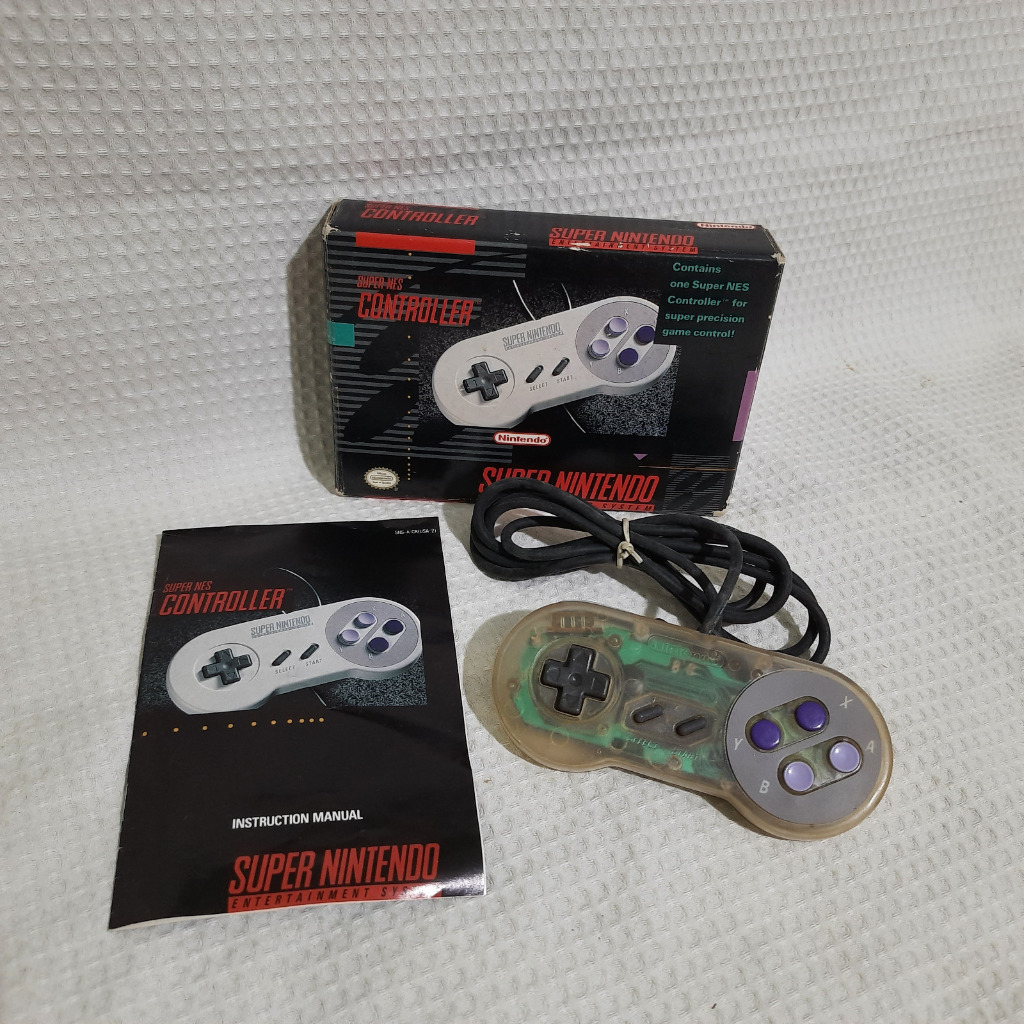 CONTROLE SNES TRANSPARENTE CAIXA original | Shopee Brasil