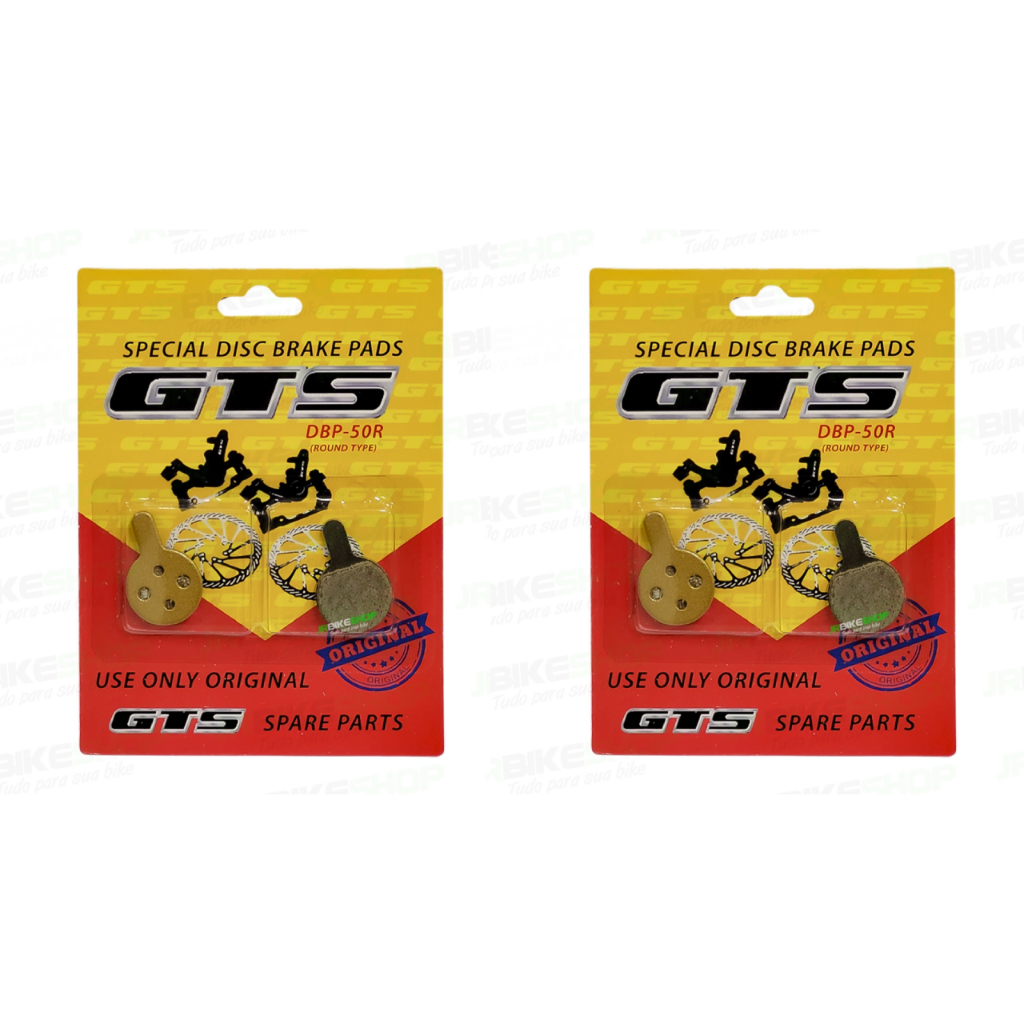 2 Pares De Pastilha Freio A Disco Gts Bike Original Redonda | Shopee Brasil
