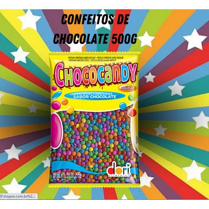 Chocolate Chococandy Confeito Colorido 500g - Dori | Shopee Brasil