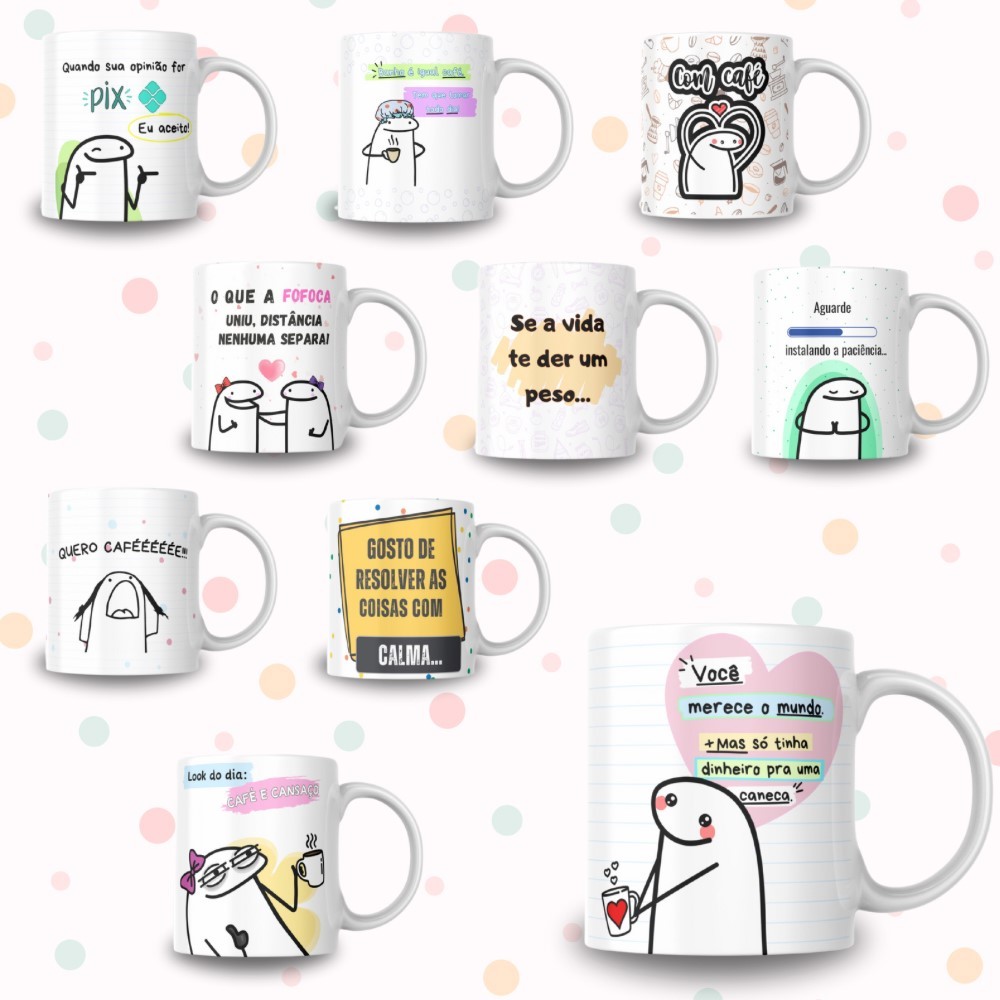 Canecas Flork Personalizadas Engraçadas Divertidas Porcelana 10 modelos ...