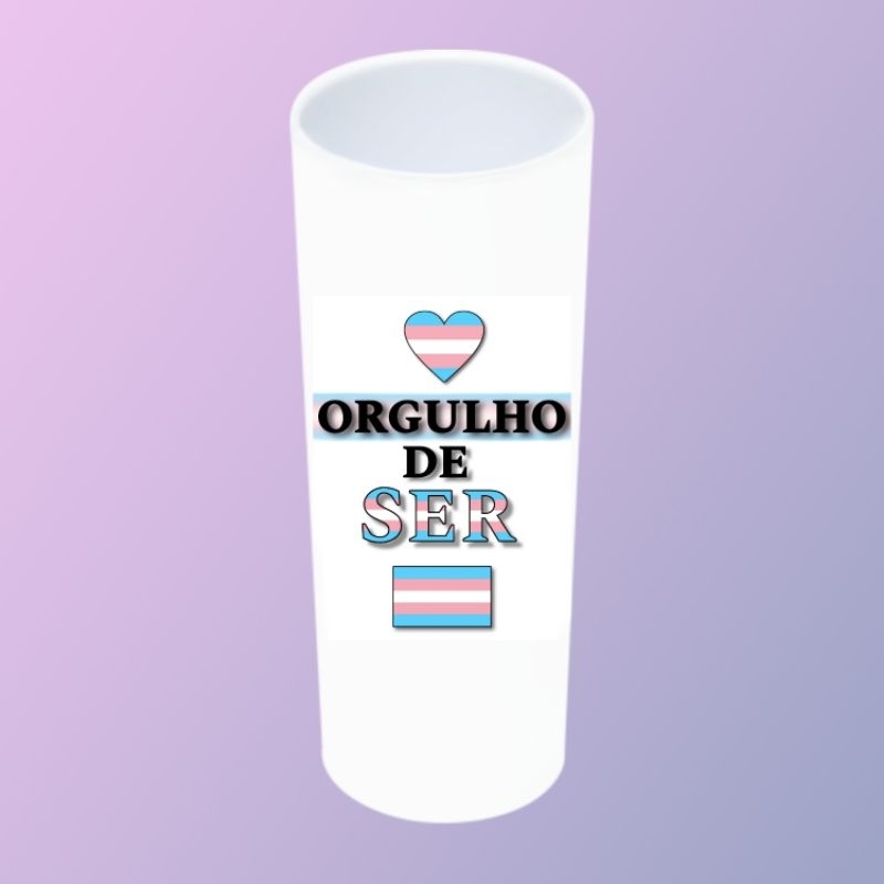copo long drink 350 ml bandeira transexual orgulho de ser trans lgbt ...