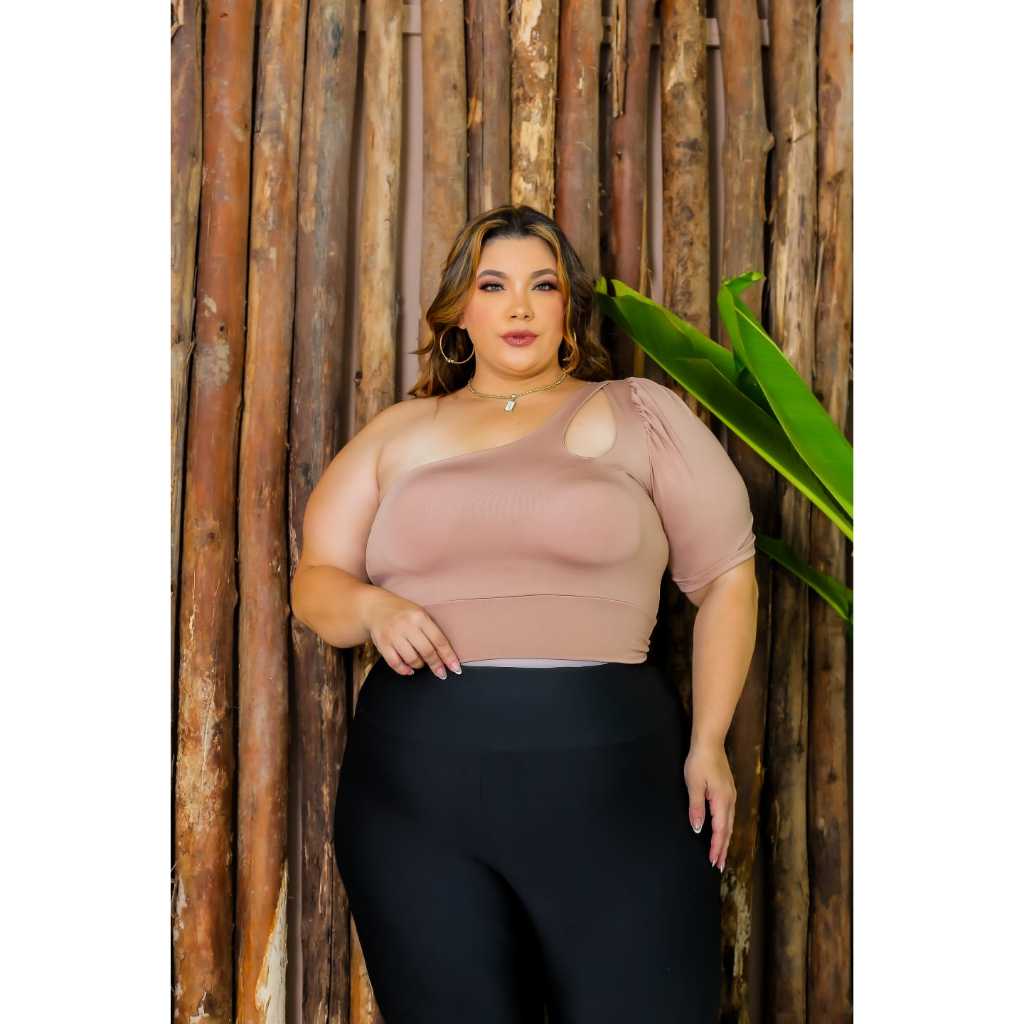 Blusa Camiseta Cropped Mula Manca Manga Curta Verão Plus Size Moda ...