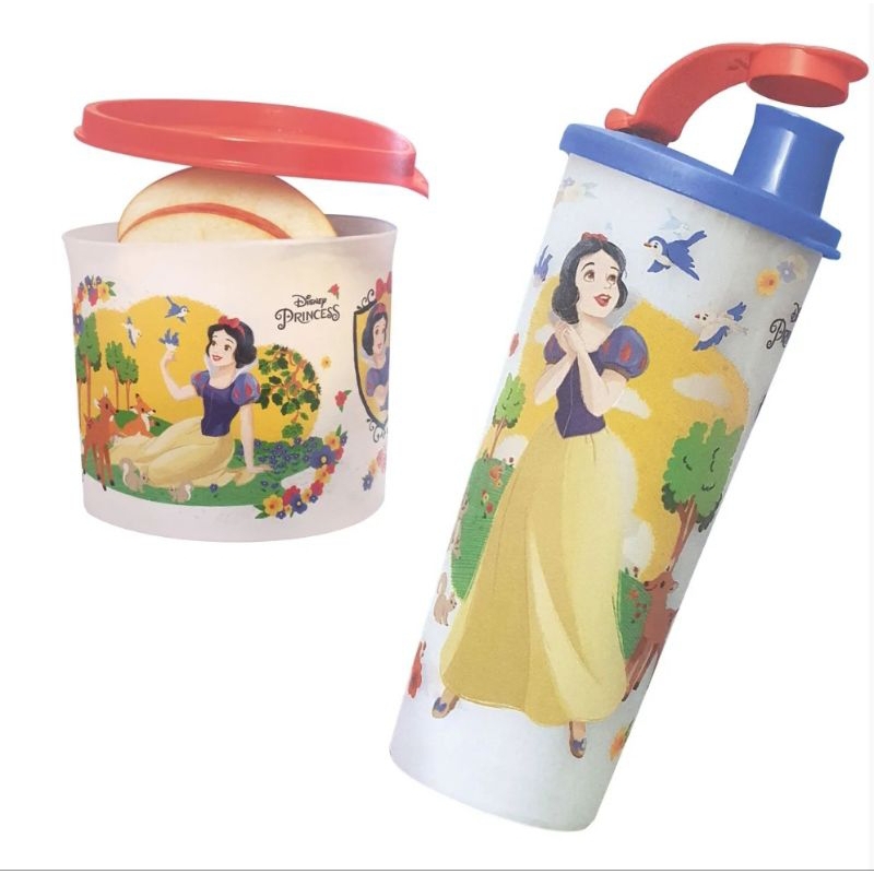 Tupperware kit Princesas,Caneca , Porta Sanduíche, Tupper Snack ...