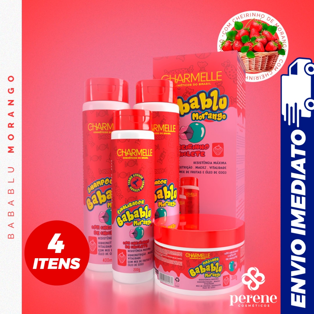 Kit Capilar Hidronutrição BABABLU Charmelle 4 Itens | Shopee Brasil