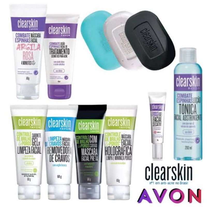 LINHA CLEARSKIN AVON - PRODUTOS FACIAIS | Shopee Brasil