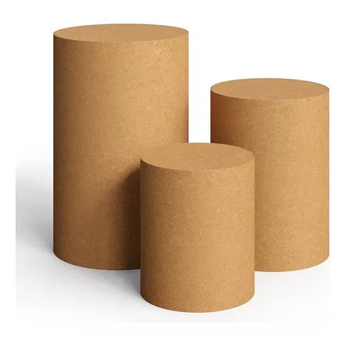 Kit Trio Mesa Cilindro em Mdf Decoração de Festa Reforçado P M G Festa ...