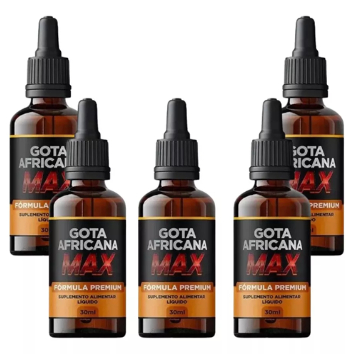 5 FRASCOS GOTA AFRICANA MAX ORIGINAL FORMULA MEGA POTENTE ENVIO RAPIDO | Shopee Brasil