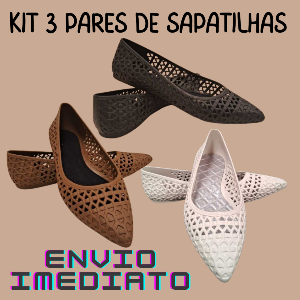 KIT 3 PARES DE SAPATILHA VERONICA 003 SUPER PROMOÇÃO | Shopee Brasil