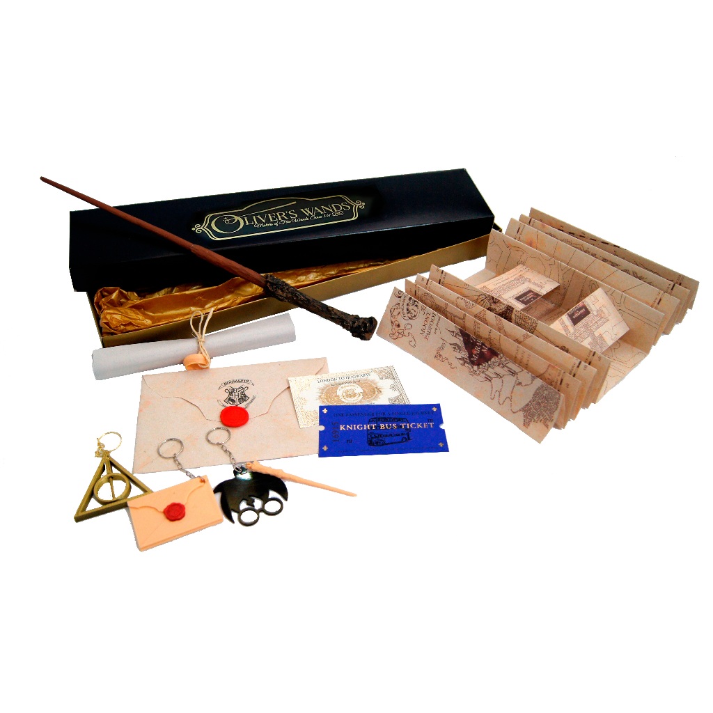 Varinha Harry Potter + Mapa , carta com nome pers + Lista de feitiços e ...