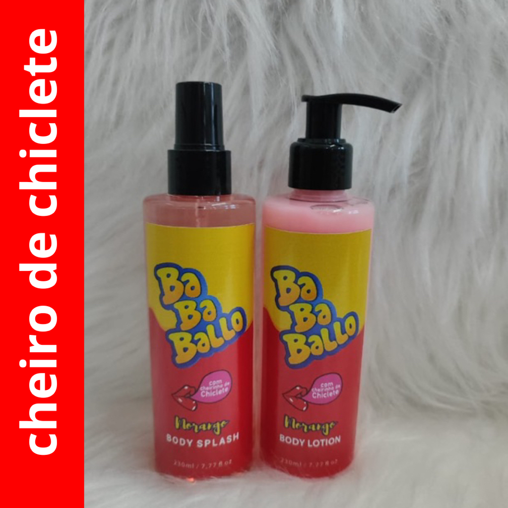 Kit bubbaloo cheiro de chiclete creme e colonia | Shopee Brasil