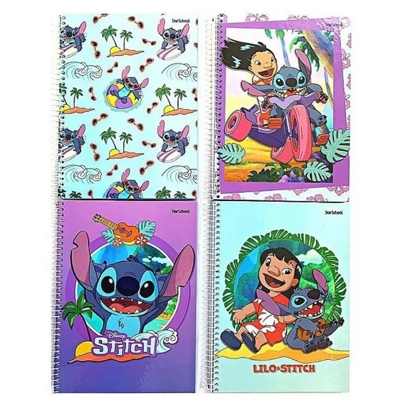 Caderno Stitch 10 Matérias- Starschool | Shopee Brasil